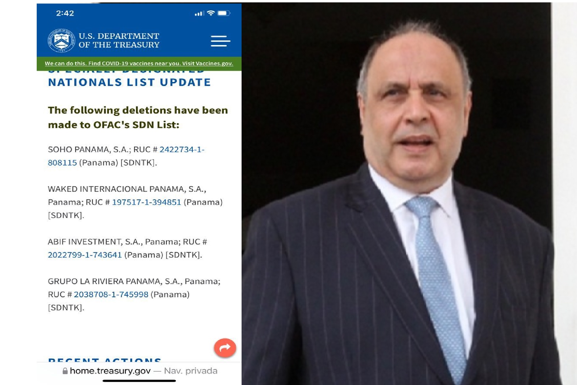 EEUU saca de lista Clinton a empresa del Grupo Waked | Critica